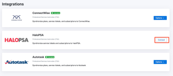 Connecting to HaloPSA – Dropsuite