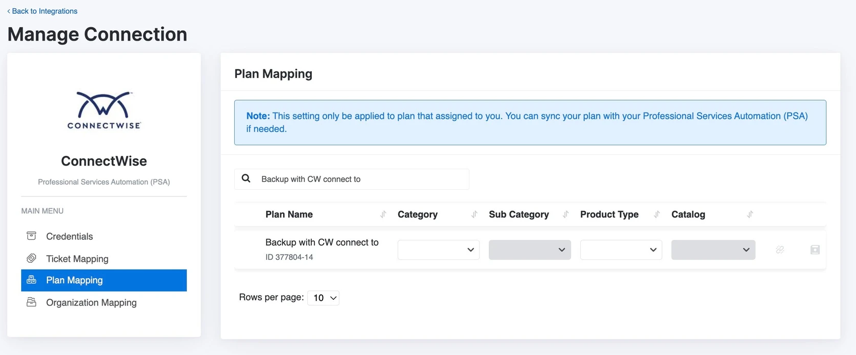 Connecting to ConnectWise – Dropsuite