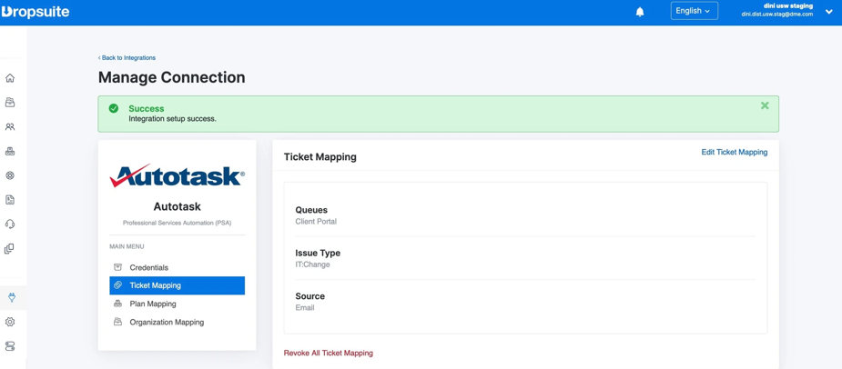 Connecting to Autotask – Dropsuite
